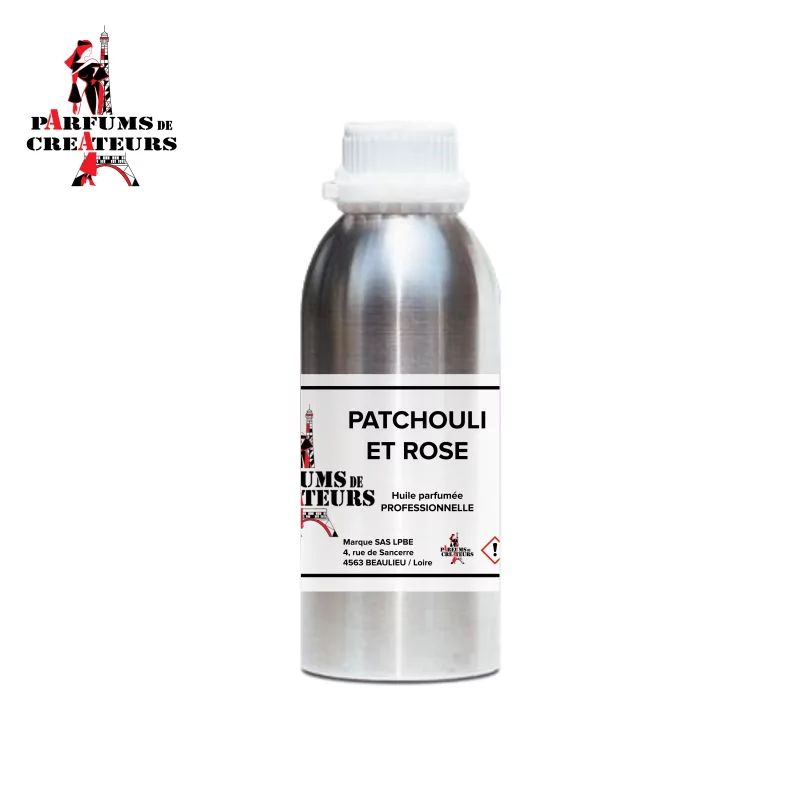 Patchouli and rose scented oil - woody and floral combination